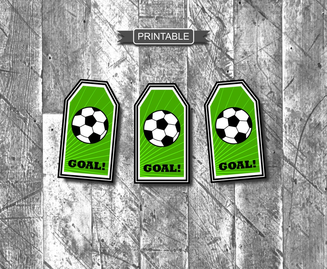 DIY Soccer Gift Tags for Goodie Bags Treat Bags Party Favors Printable ...