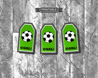 Soccer Party Favor Tags Set of 12 Soccer Themed Party - Etsy