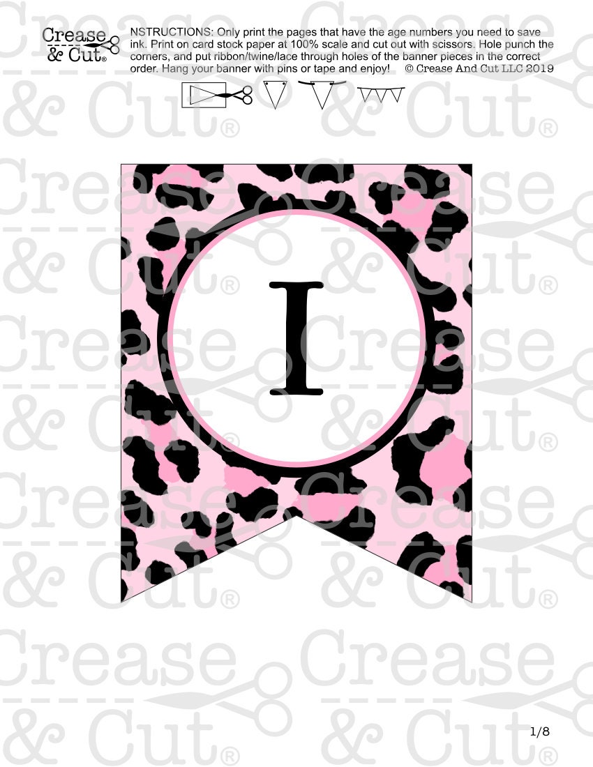 Pink Leopard Print Cheetah Print Birthday Party Decoration | Etsy