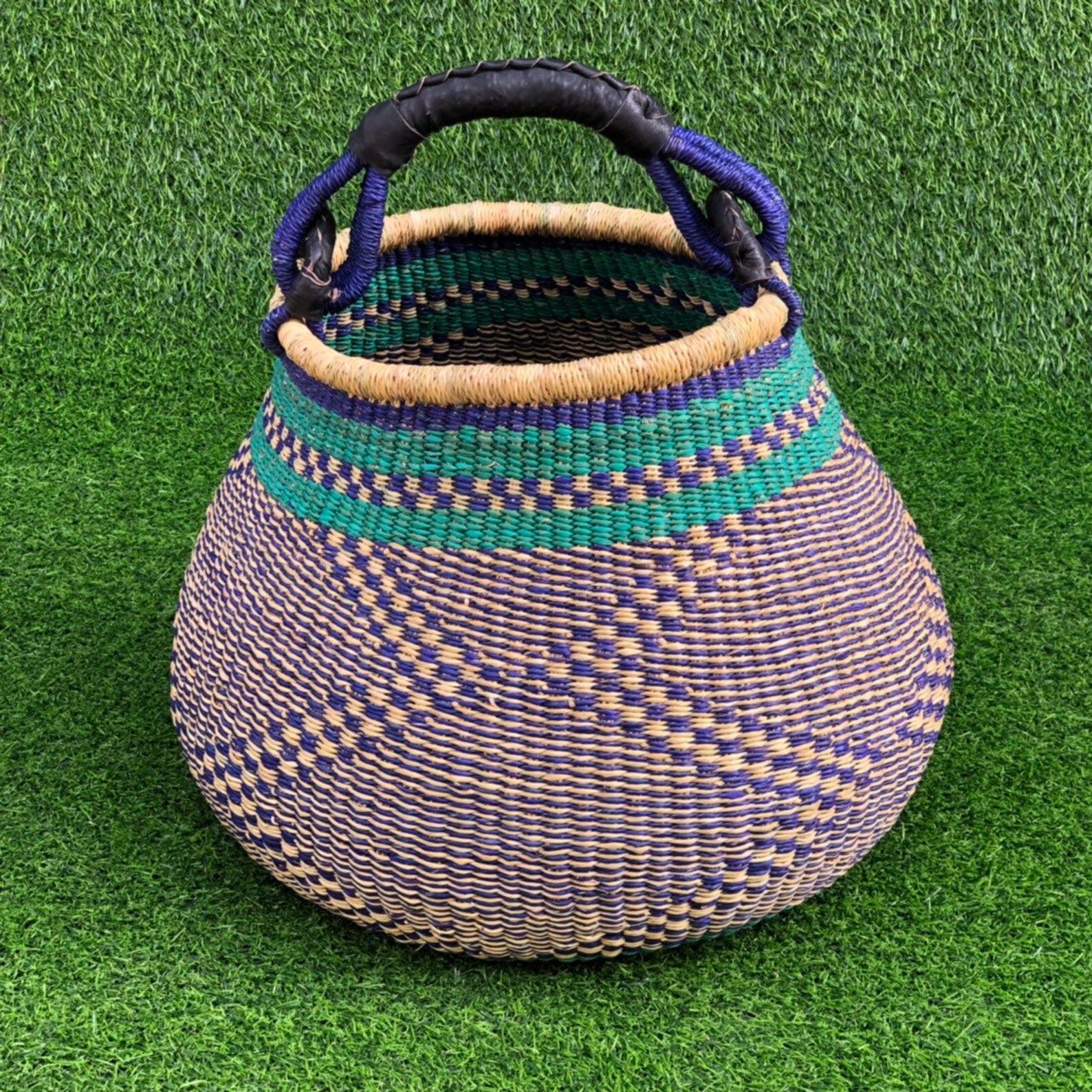Large Bolga Pot Basket - Etsy