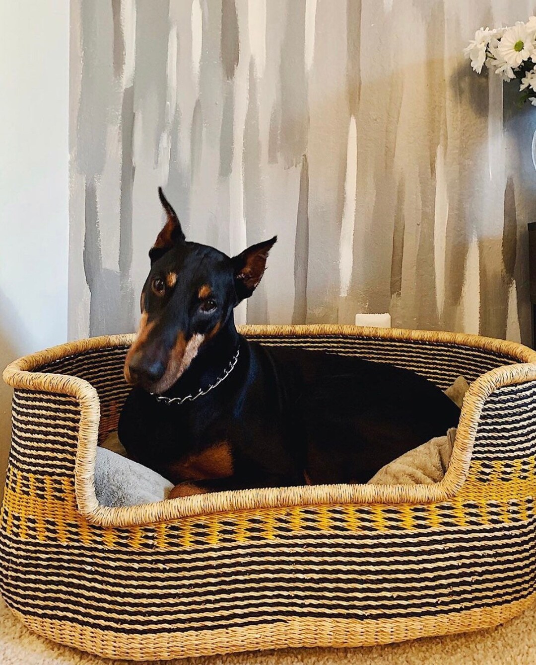 Modern Dog Basket Bed - Etsy