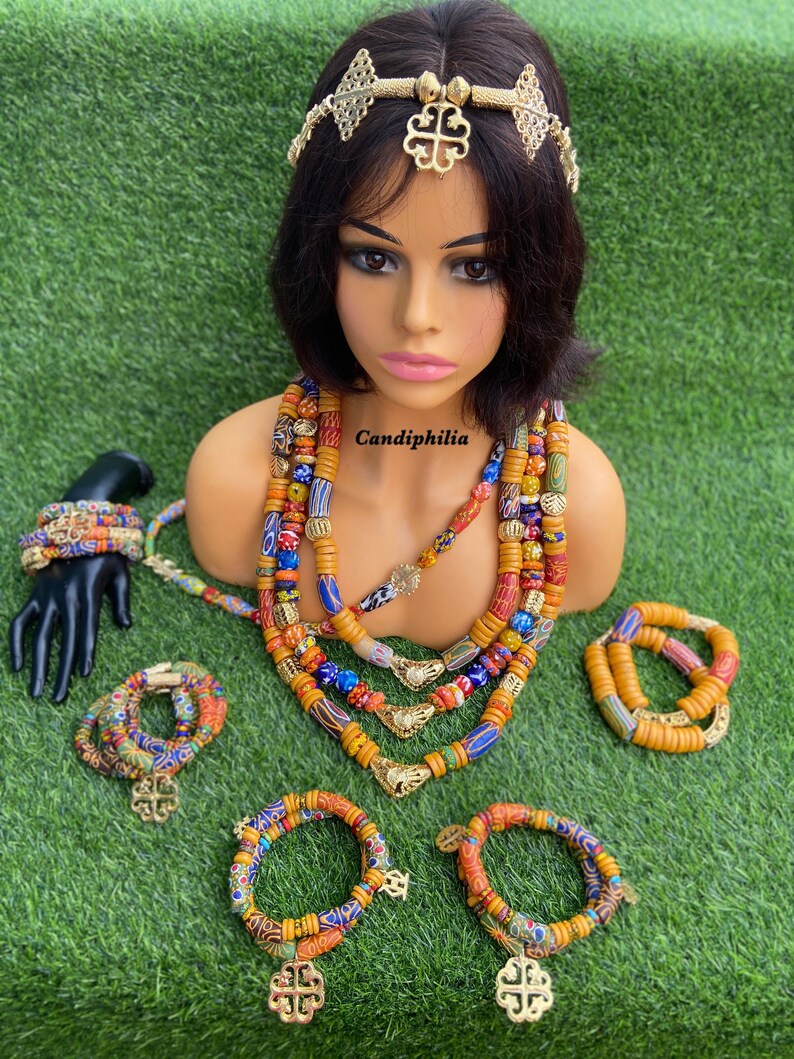 Custom African Wedding Jewelry Set-ghana Bridal Jewelry - Etsy