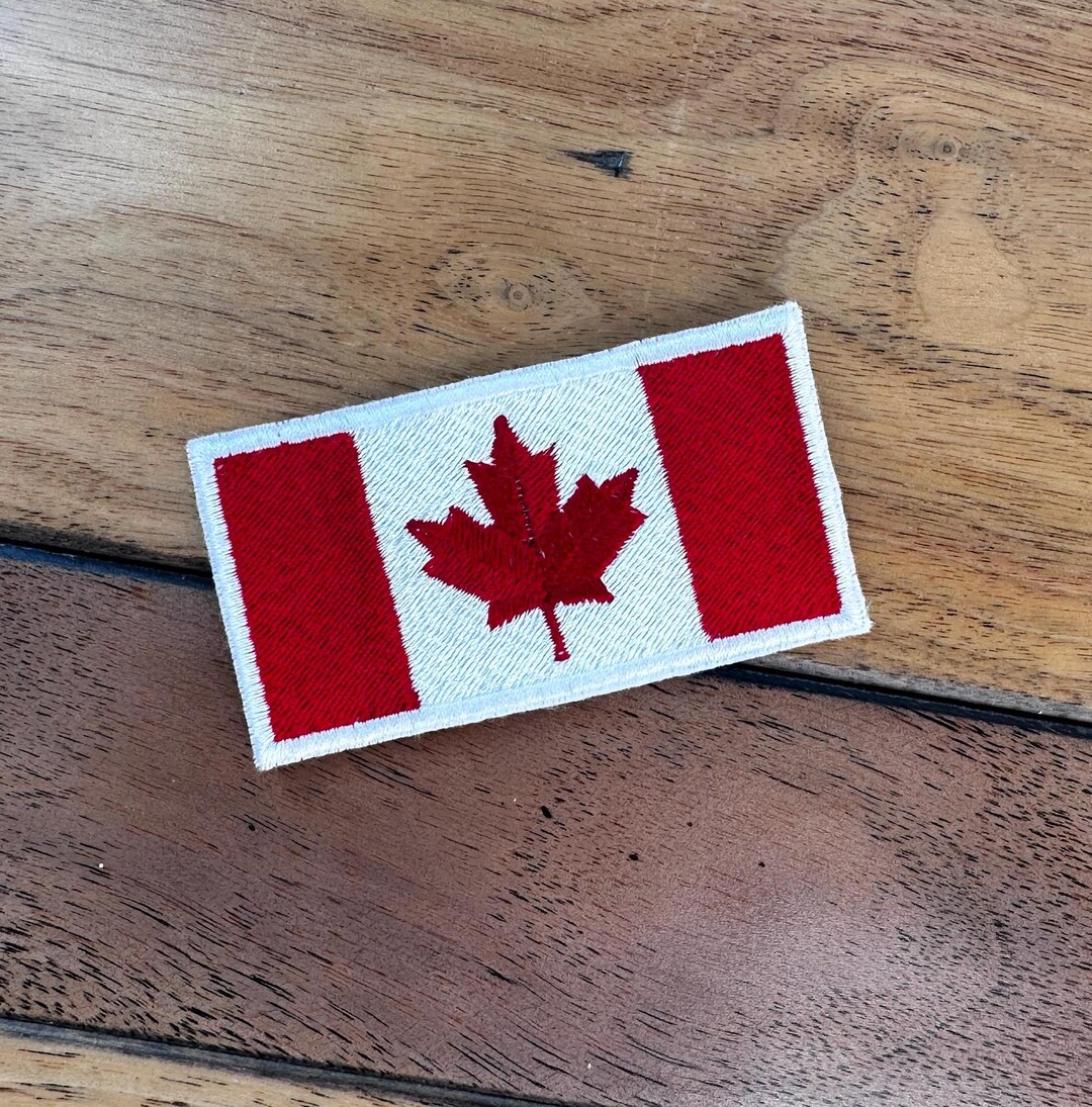 Canada Flag Embroidered Patch, 8x4cm or Custom Size, Easy to Iron On ...