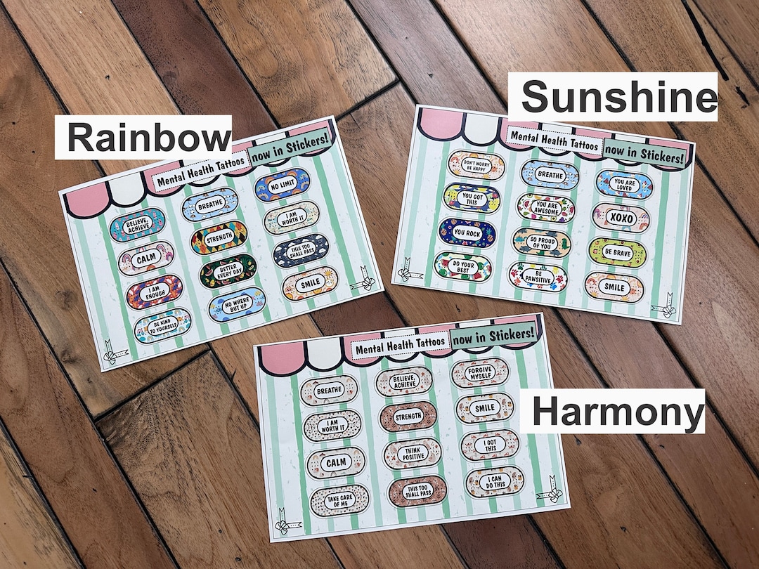 Motivational Stickers, Pack of 12 Stickers With Positive Affirmation ...