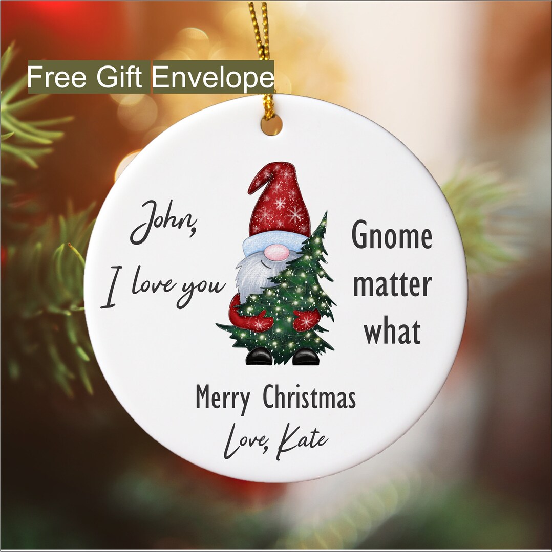 Personalized Best Friend Gnome Christmas Ornament, Christmas Gift for ...