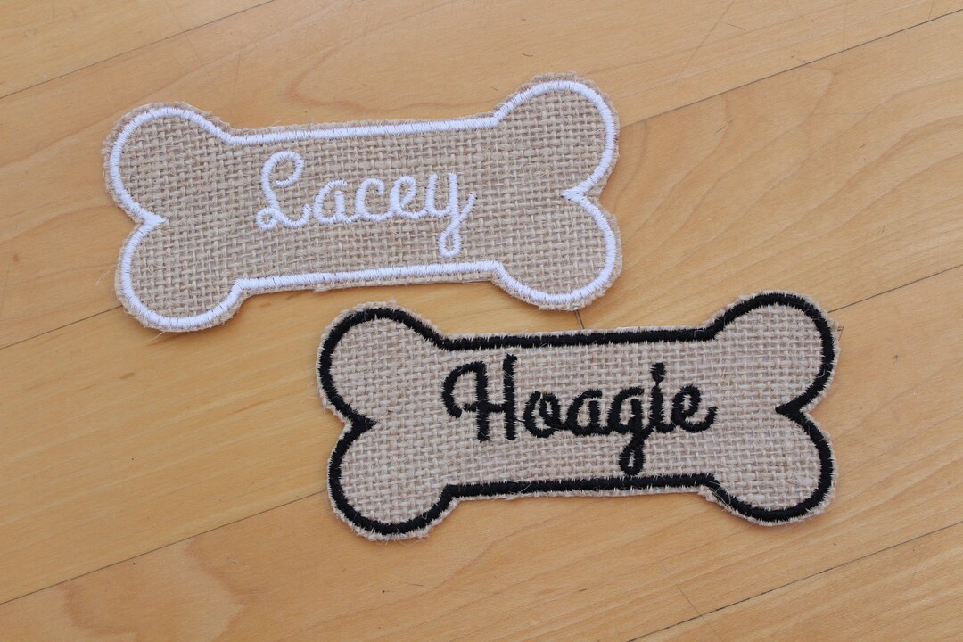 Dog Bone Name Patch Personalized Christmas Stocking Label - Etsy UK
