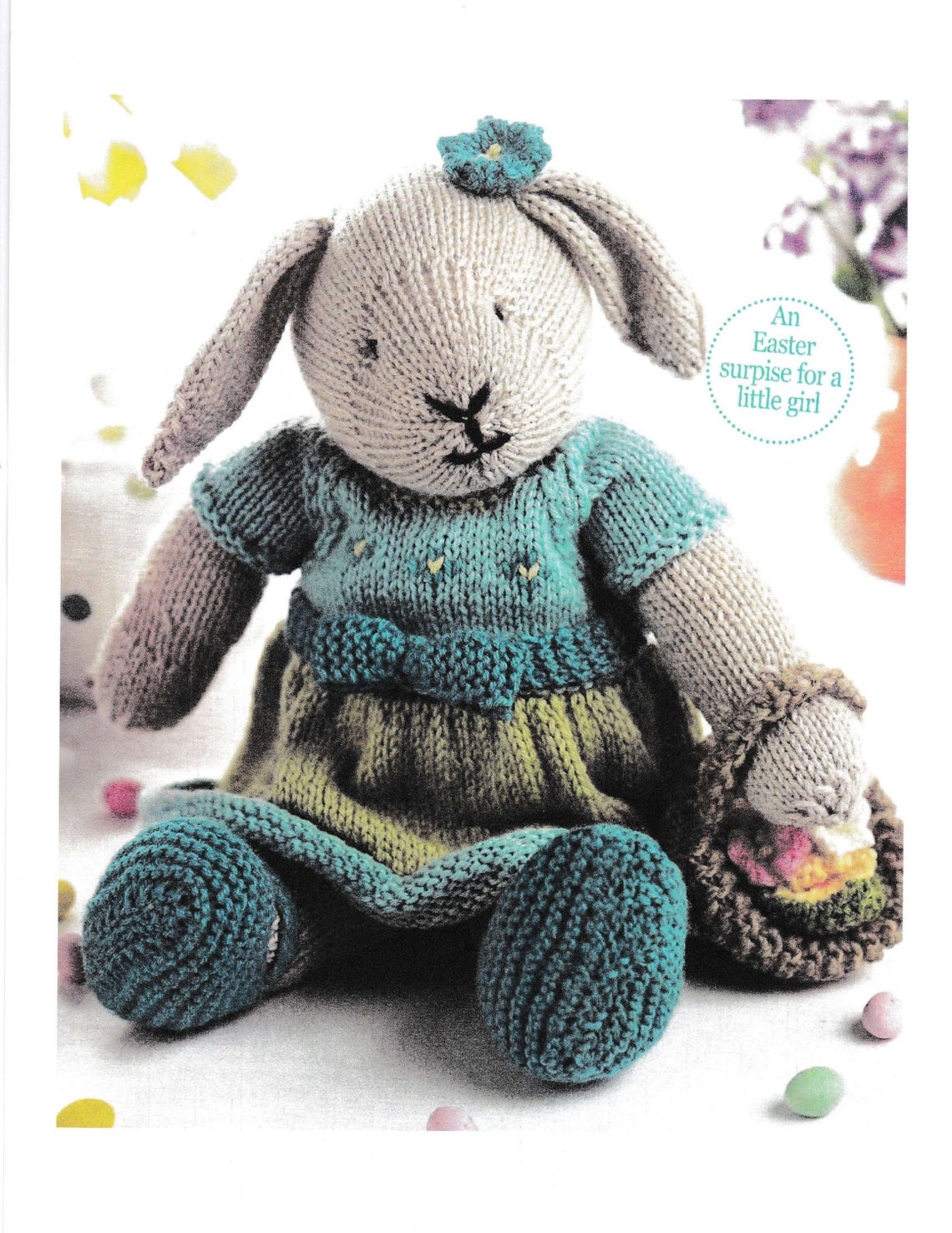 PDF Easter Bunny Knitting Pattern Rare Retro Doll Toy - Etsy UK