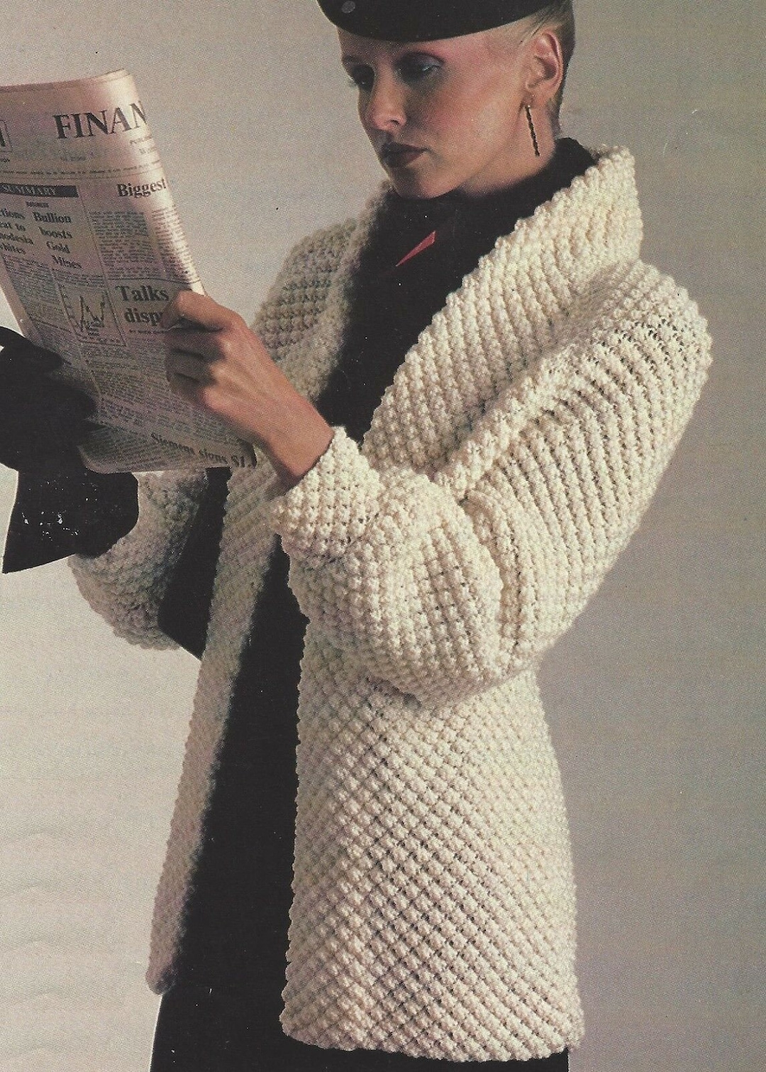PDF Blackberry Stitch Jacket Knitting Pattern – Vintage, Retro, Stitch ...