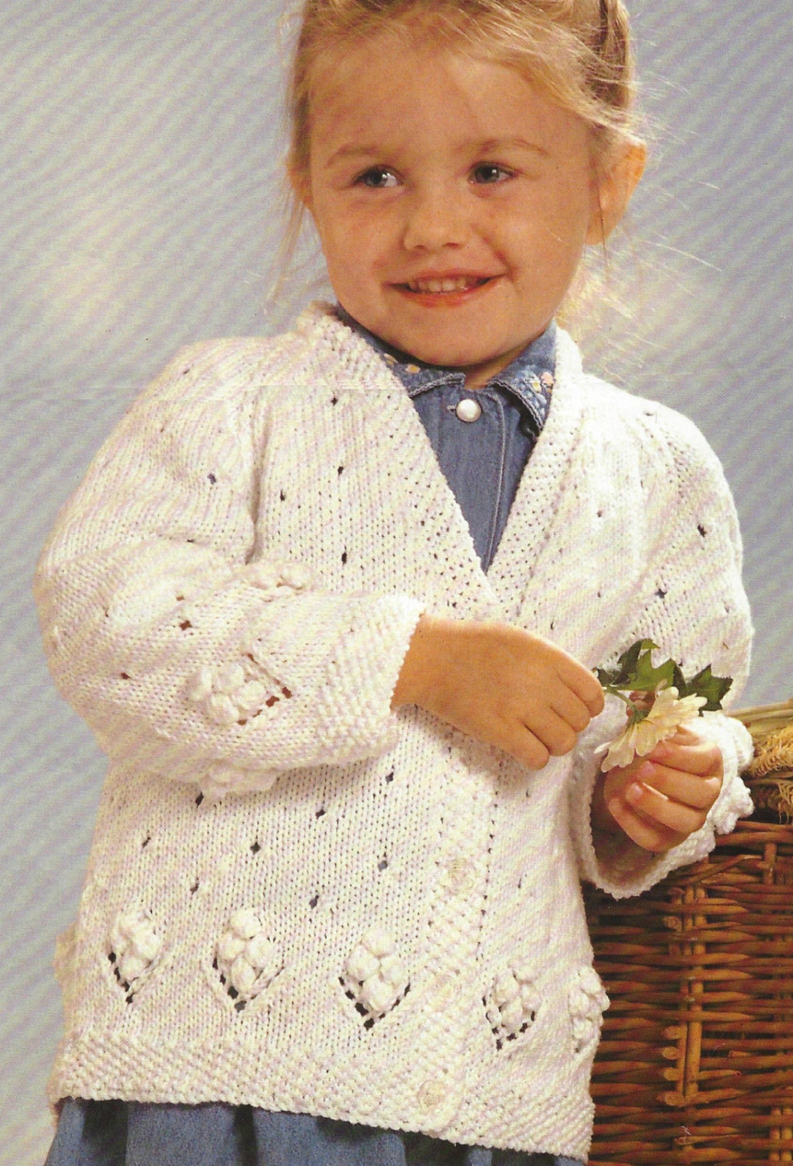 PDF Girls Cardigan Knitting Pattern Vintage, Retro, Girls Cardigan ...