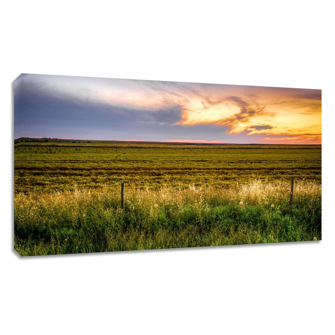Saskatchewan Prairie Sunrise Photography: Scenic Landscape Art Print or ...