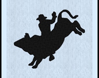 Bucking Bull Embroidery Design, 4 Sizes, 8 Formatsdst,exp,jef,hus,pes ...