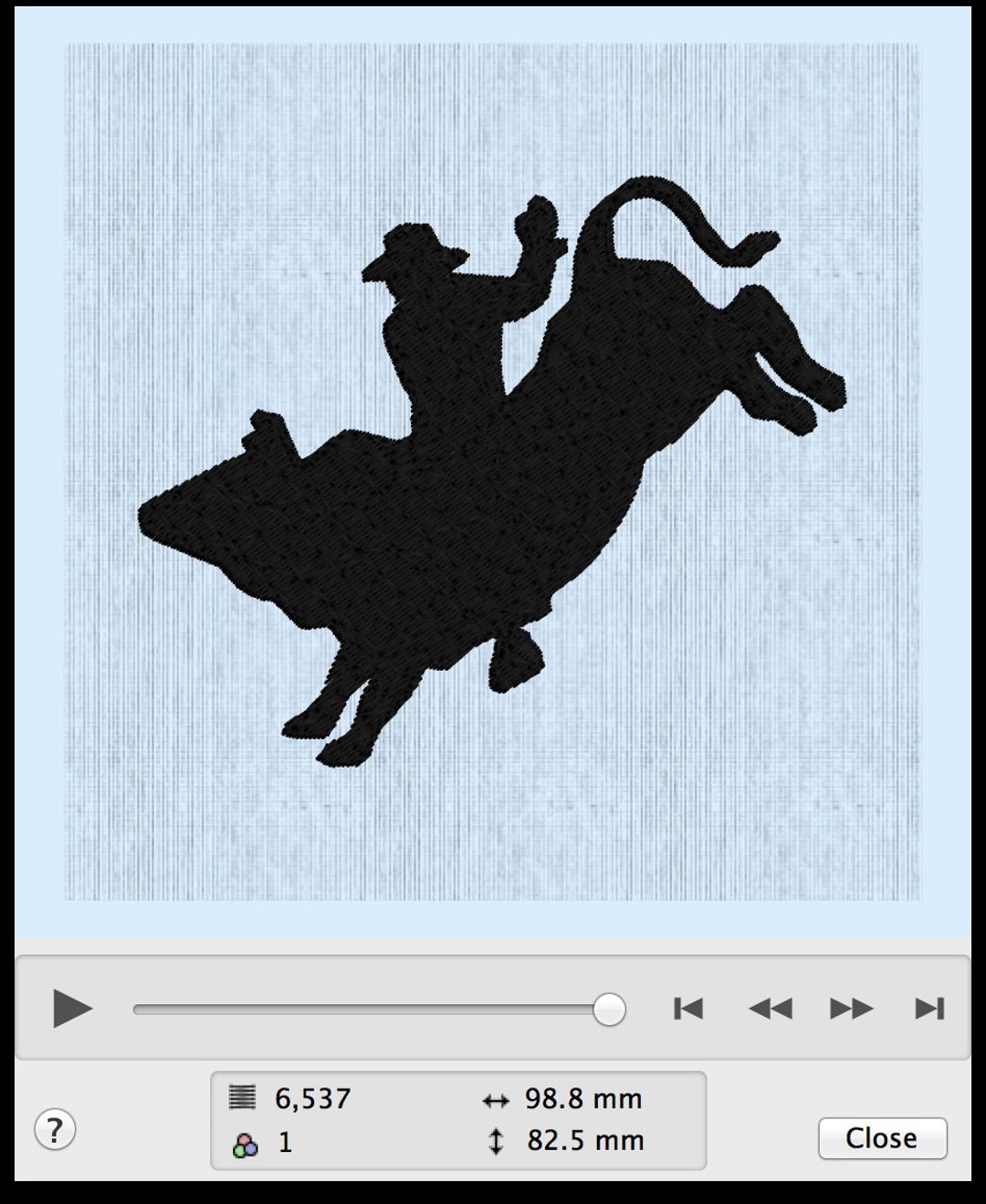 Bull Riding Embroidery File - Etsy