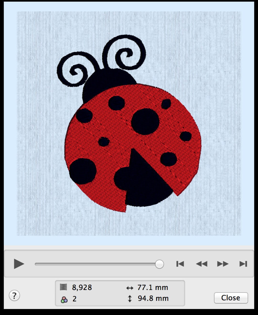 Lady Bug Embroidery File 4x4 - Etsy