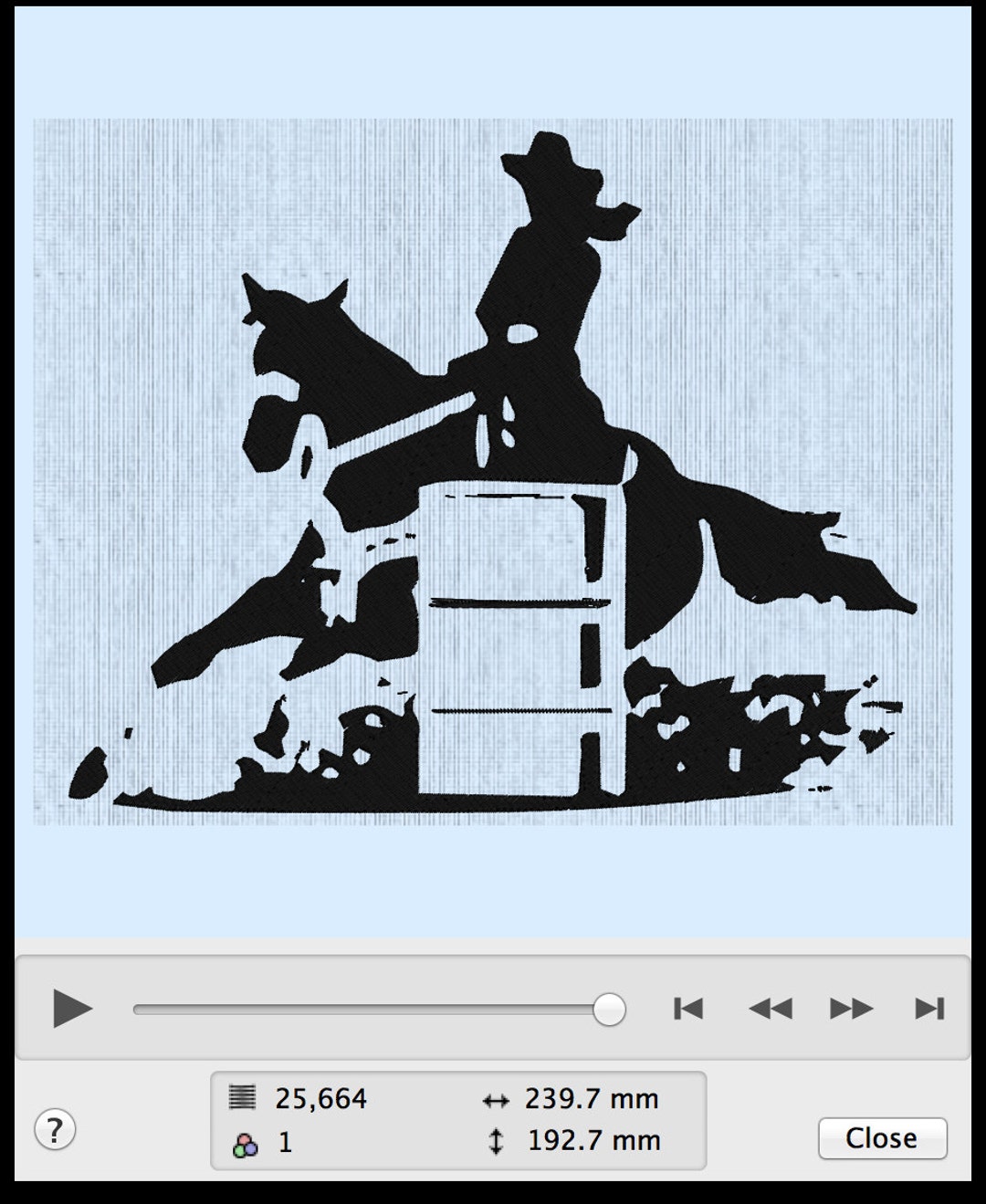 Extra Large Barrel Racing Embroidery File - Fit 200 Mm X 260 Mm Hoop - Etsy