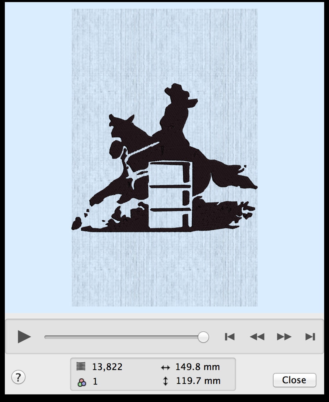 Barrel Racing - Embroidery File - Etsy