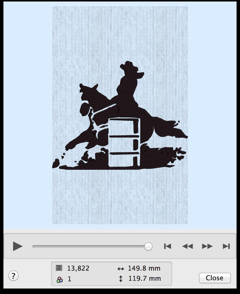 Barrel Racing - Embroidery File - Etsy