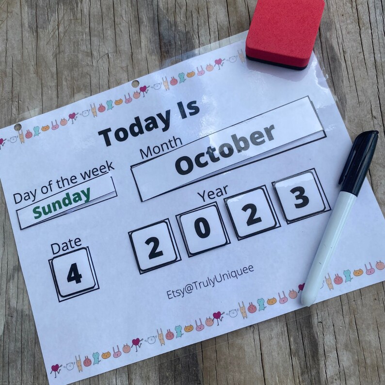 Days of the Week Activity Sheet, Preschool Printable (PDF) - Etsy
