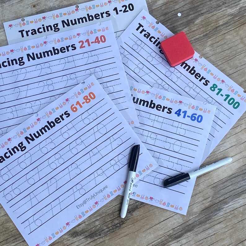 Tracing Numbers 1-100 Numbers Activities Sheet Trace Practice Page ...