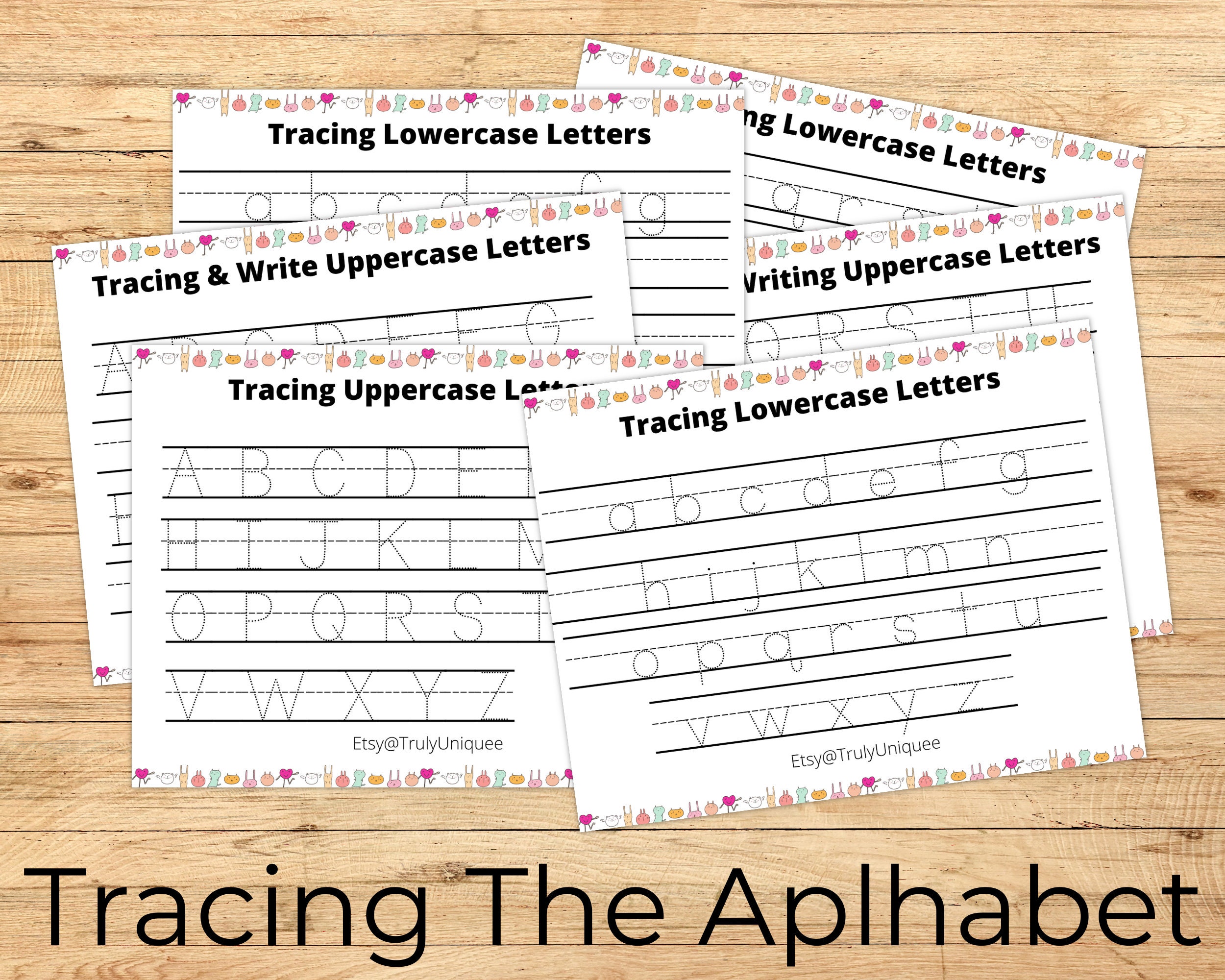Tracing Alphabet Worksheets Letters Pdf Printables for Toddlers Pages a ...