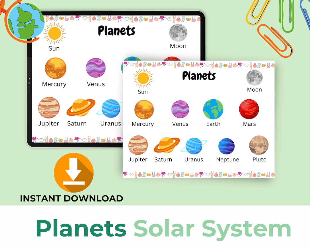 Planets Learning Activities Sheet Solar System Practice Page Preschool ...