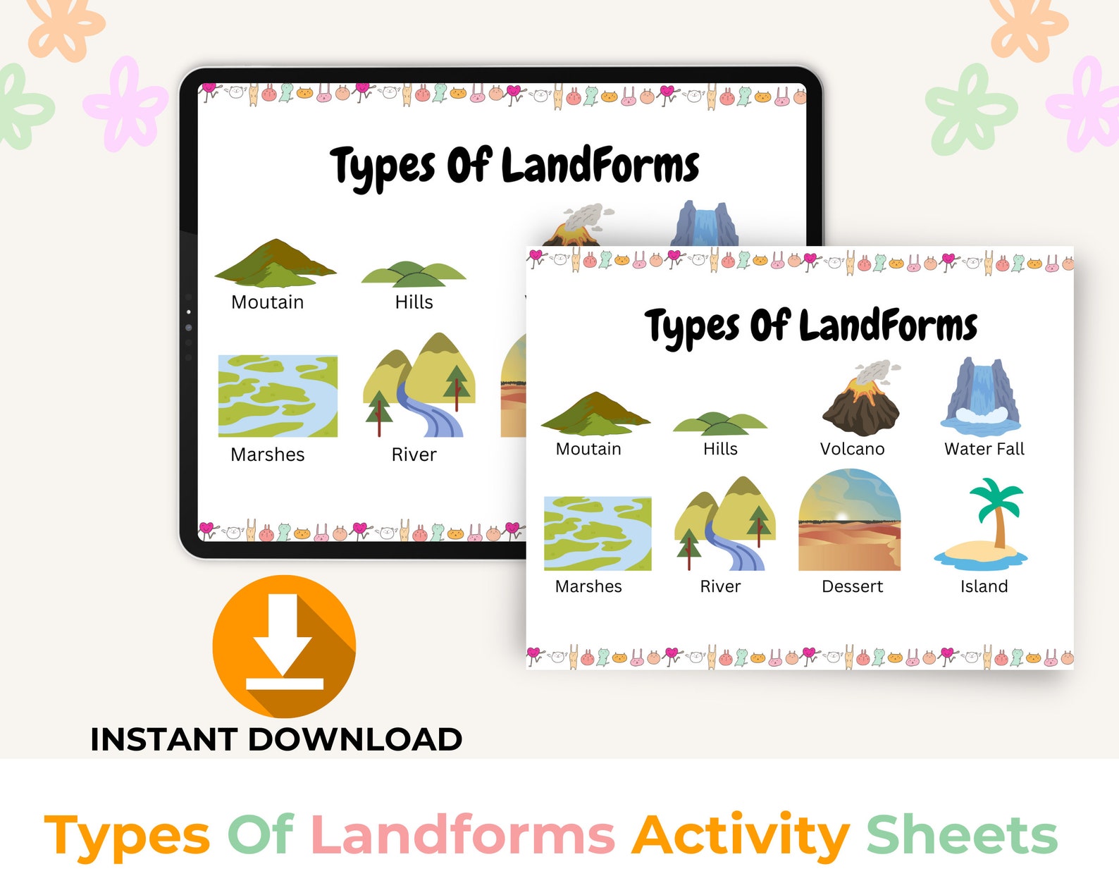 Landforms for Kids Learning Different Types of Landforms Activities ...
