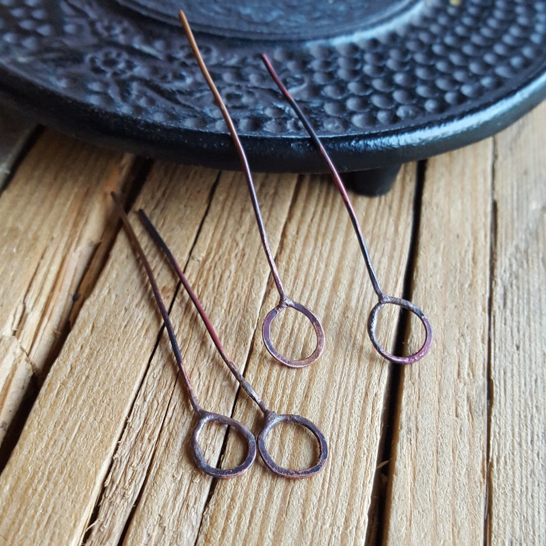 Eye Component Flattened, Hammered, Copper Pins, Eye, Copper Jewelry ...