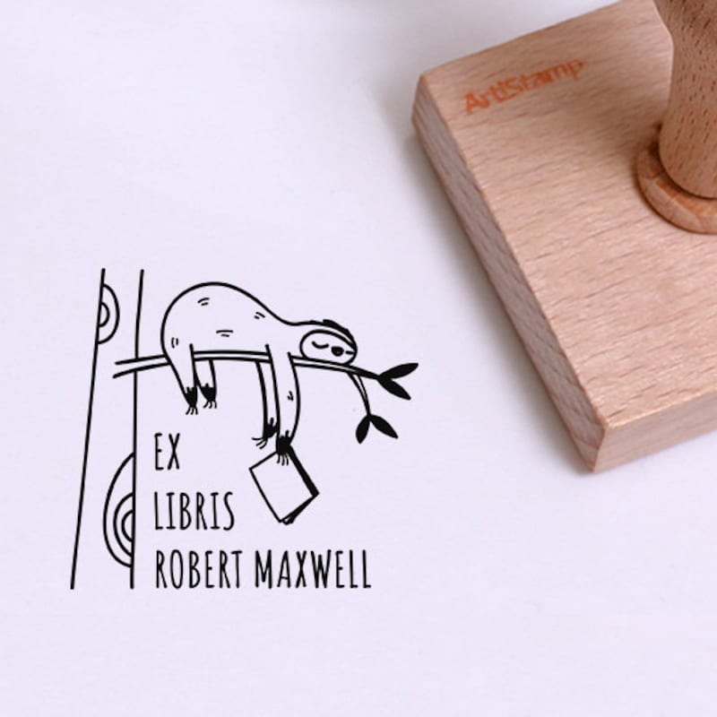 Sloth Rubber Stamp - Etsy