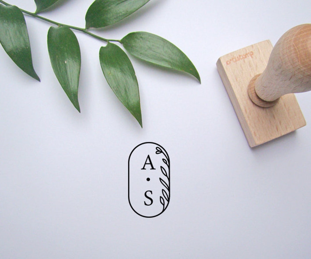 Stamp With the Bride's Monogram / Wedding Monogram Stamp /custom Rubber ...