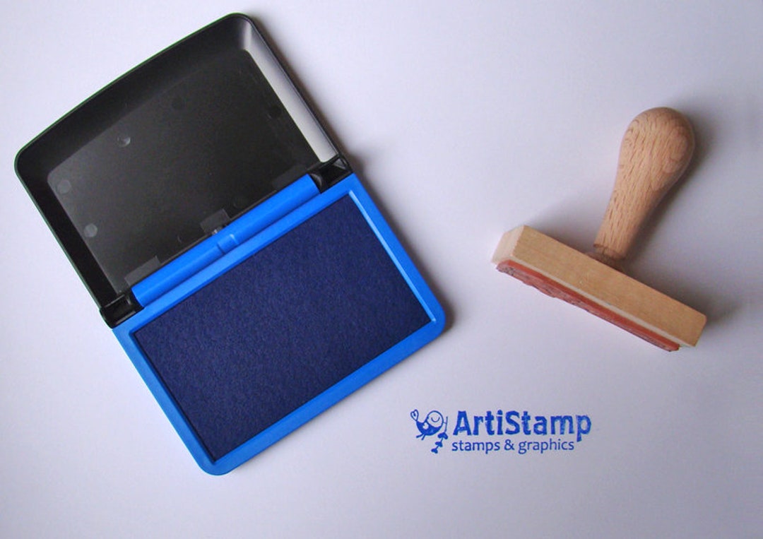 Blue INK PAD Dye Ink Pad Craft Ink Stamp Pad Rubber Stamp 5x9cm Etsy