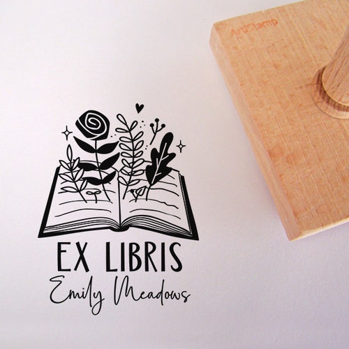 Mothers Gift / Personalized Ex Libris Stamp / Custom Rubber - Etsy