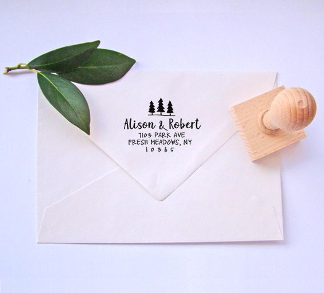 Personalized MODERN Address Stamp, Self Inking Address Stamp, Custom ...