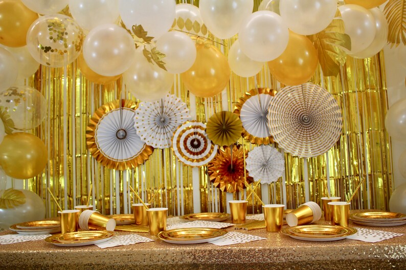 217 Piece Gold Party Box Gold Birthday Party Gold Party - Etsy