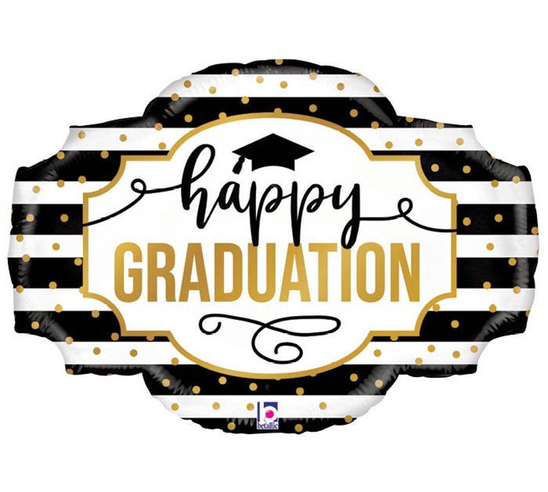 Huge Graduation Mylar Balloon \\ 32" Happy Graduation Mylar Balloon ...