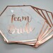 44 Piece Rose Gold Team Bride & Floral Paper Plate Set - Etsy