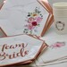 44 Piece Rose Gold Team Bride & Floral Paper Plate Set - Etsy