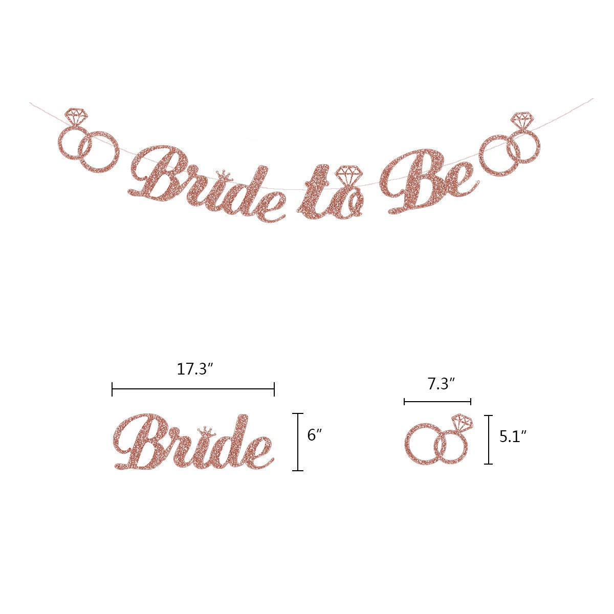 Bride to Be Banner \\ Rose Gold Bride to Be Banner \\ Gold Bride to Be ...