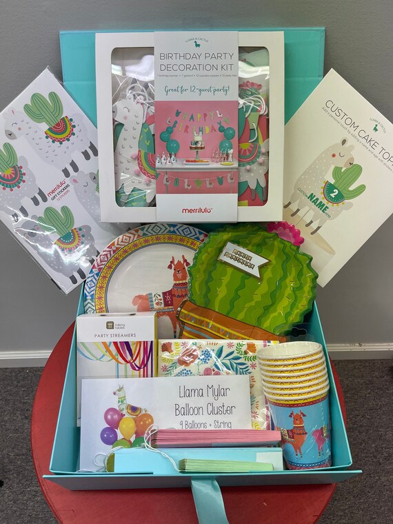 Llama and Cactus Fiesta // Fiesta in a Box // Fiesta Party Box ...