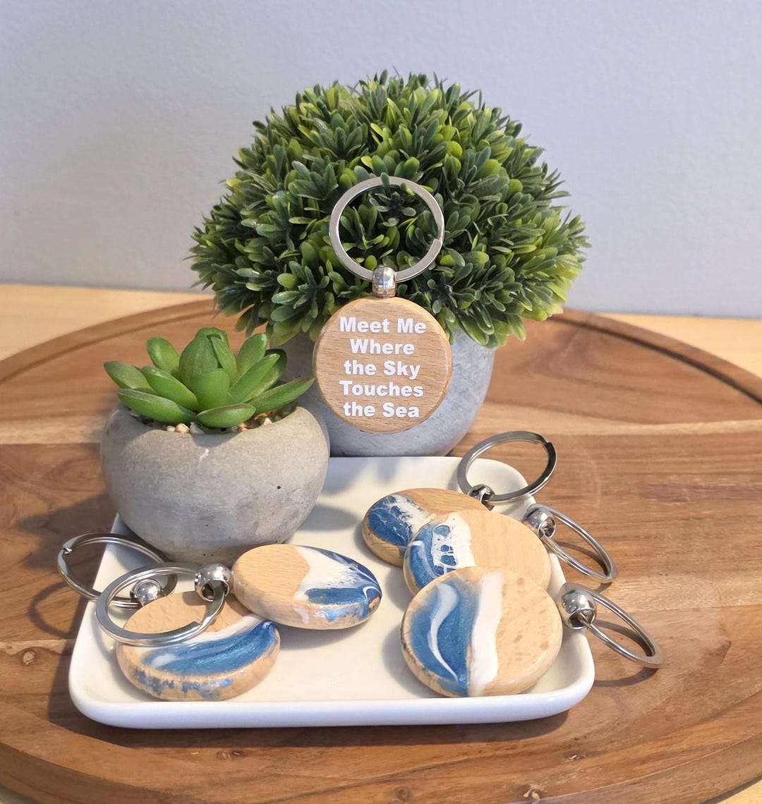 R Coastal Keychains, Meet Me Where the Sky Touches the Sea, Dog Lovers ...