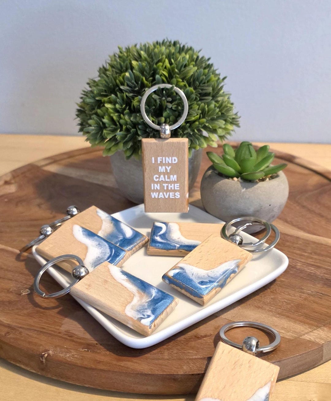 LR Coastal Keychains, I Find My Calm in the Waves, Dog Lovers, Unique ...