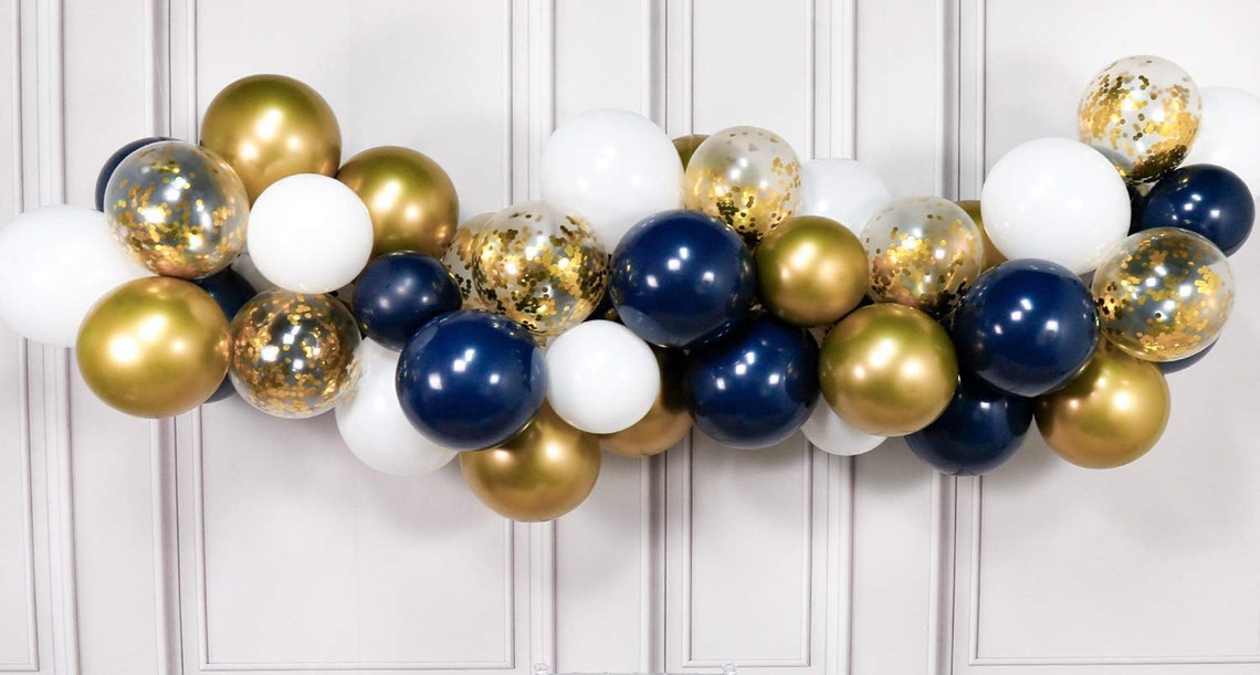 Navy Blue Gold White Gold Confetti Silver Silver Confetti - Etsy