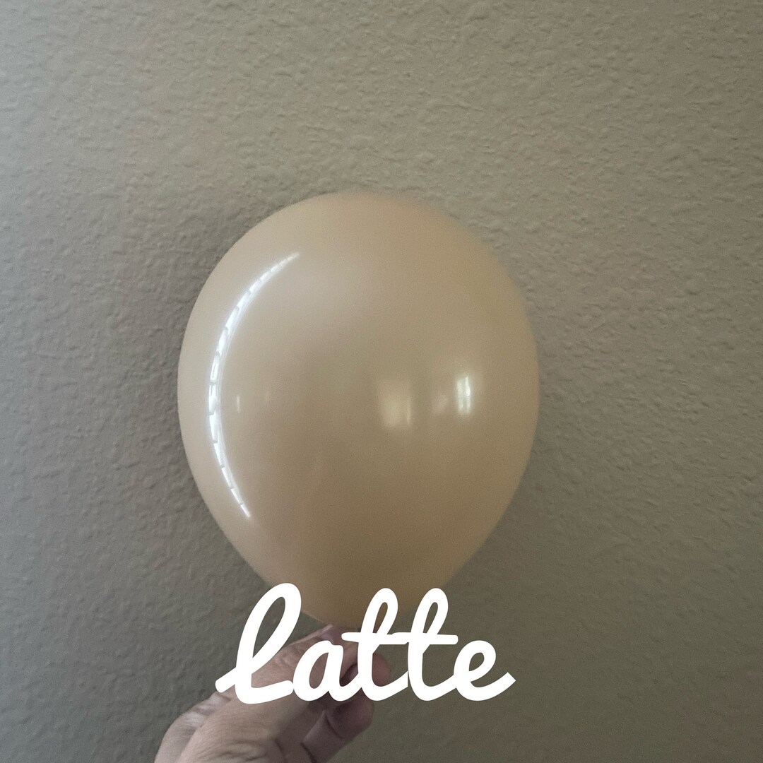 Latte 5", 11, 18" and 24 Inch Latex Balloon, New Latte Latex, Milky ...