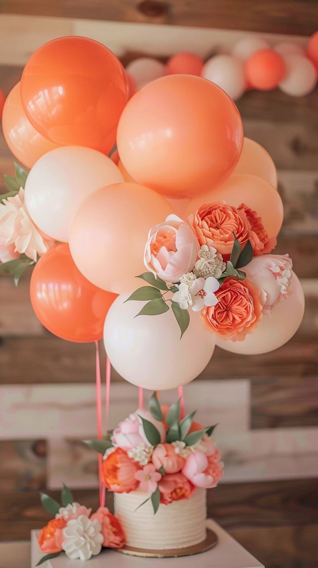 Light Peach Blush Orange Lace off White DIY Balloon Arch Kit, Peach ...