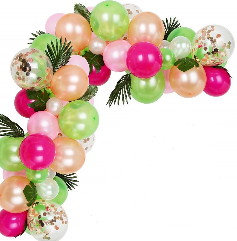 16ft Hot Pink Lime Green Rose Gold Pink confetti summer | Etsy