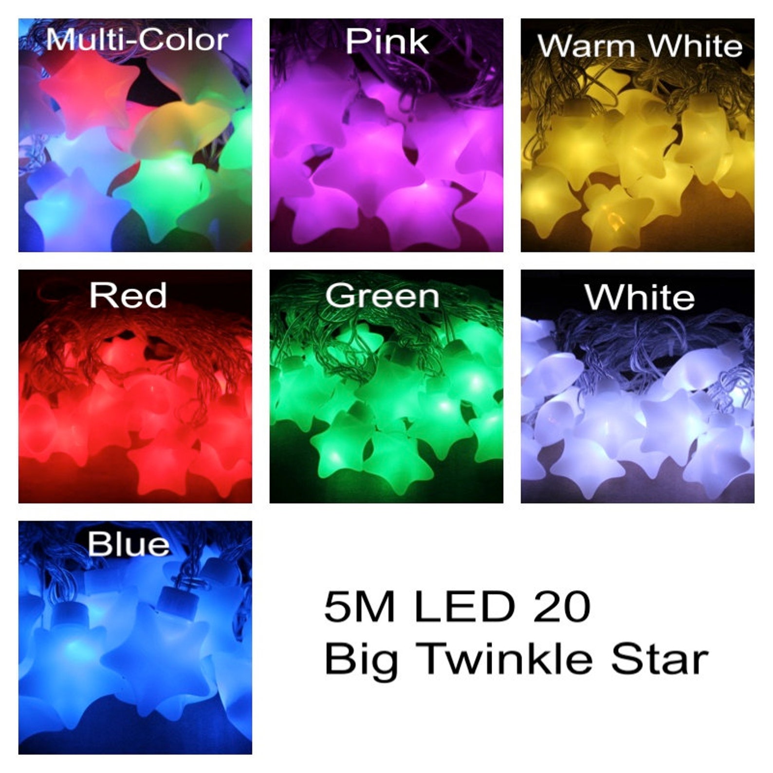 Twinkle Star Christmas LED String Party Light star Light - Etsy