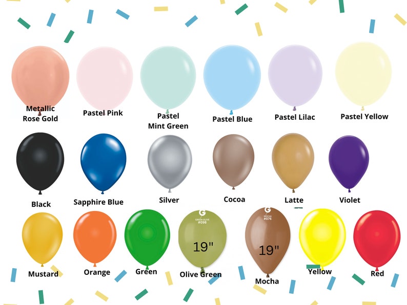 1719 Big Biodegradable Balloons Over 40 Colors - Etsy