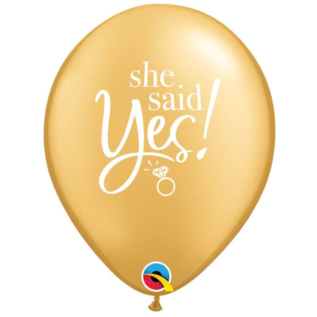 Gold She Said Yes Balloons, Hen Party Balloons, Silver Balloons ...