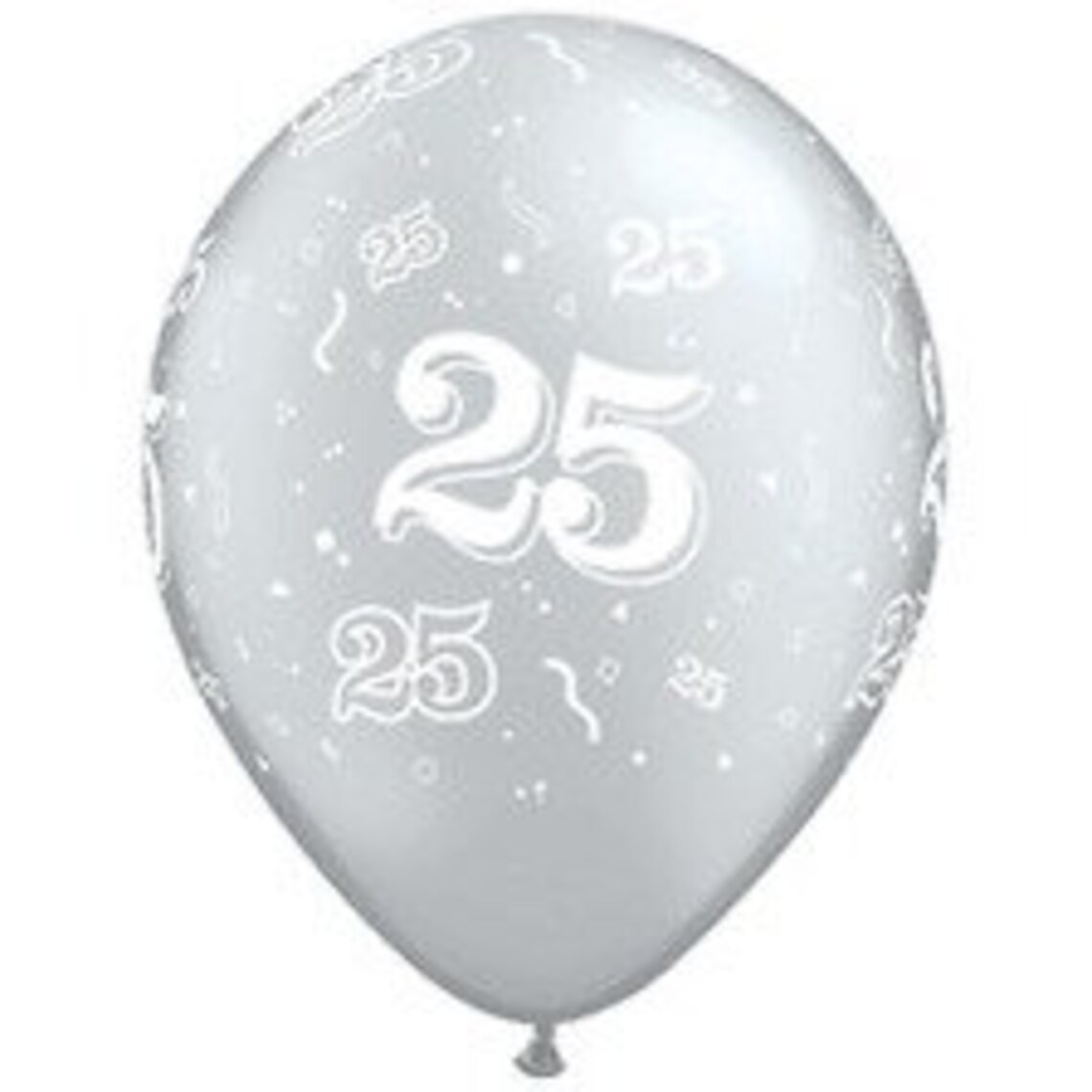 25th Anniversary, 25 Birthday Silver Wedding Anniverary Balloons, 25th ...