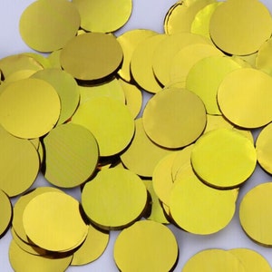 2" Jumbo Confetti Metallic Gold Pink Mint Green Silver Foil Mylar ...