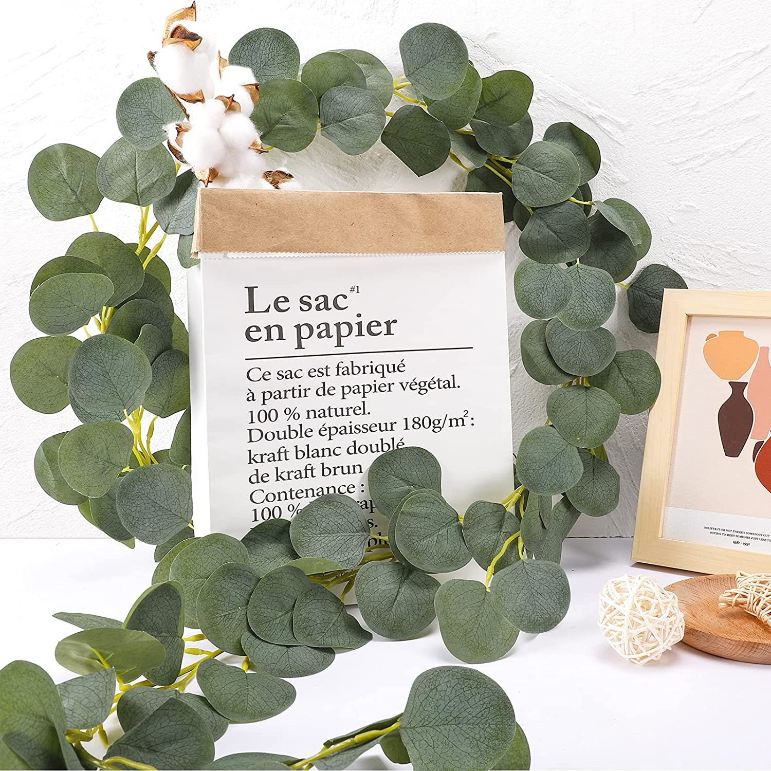 Paper eucalyptus garland store