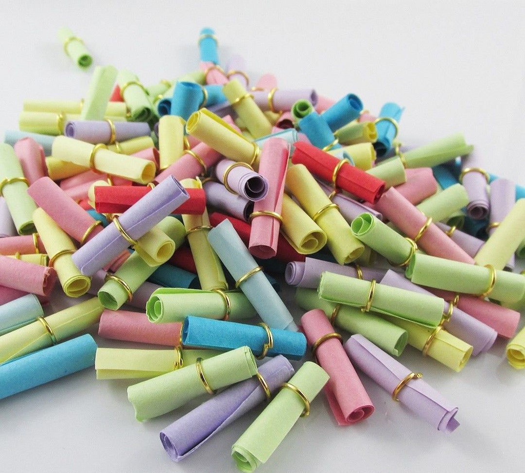 100 Message Scrolls, Clear Wish Notes, Message in a Bottle, Love Notes ...